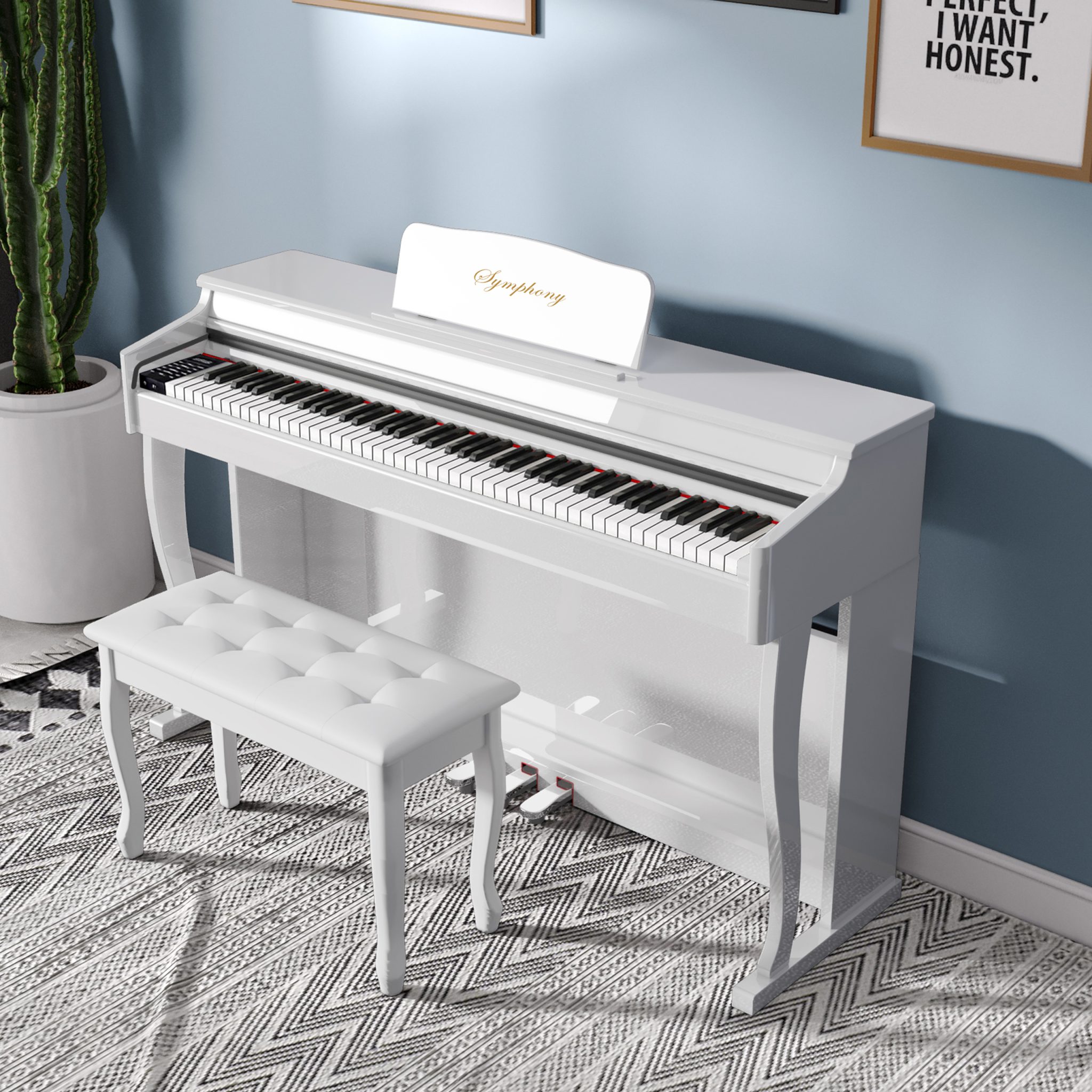 Symphony Grand Digital Piano 808 White | Symphony Grand Pianos